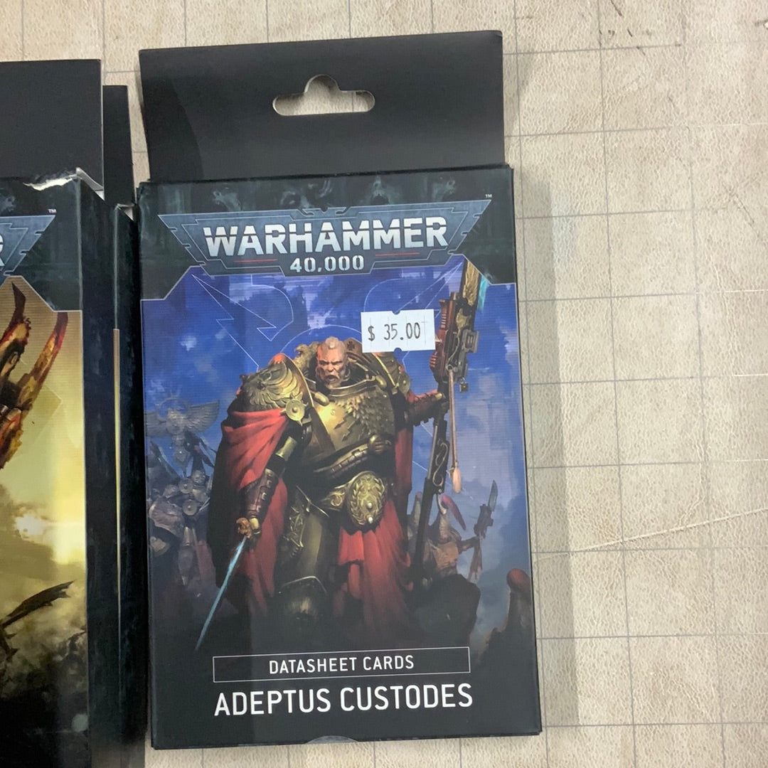 Warhammer 40K Adeptus Custodes Datasheet Cards – Warehouse Comics ...